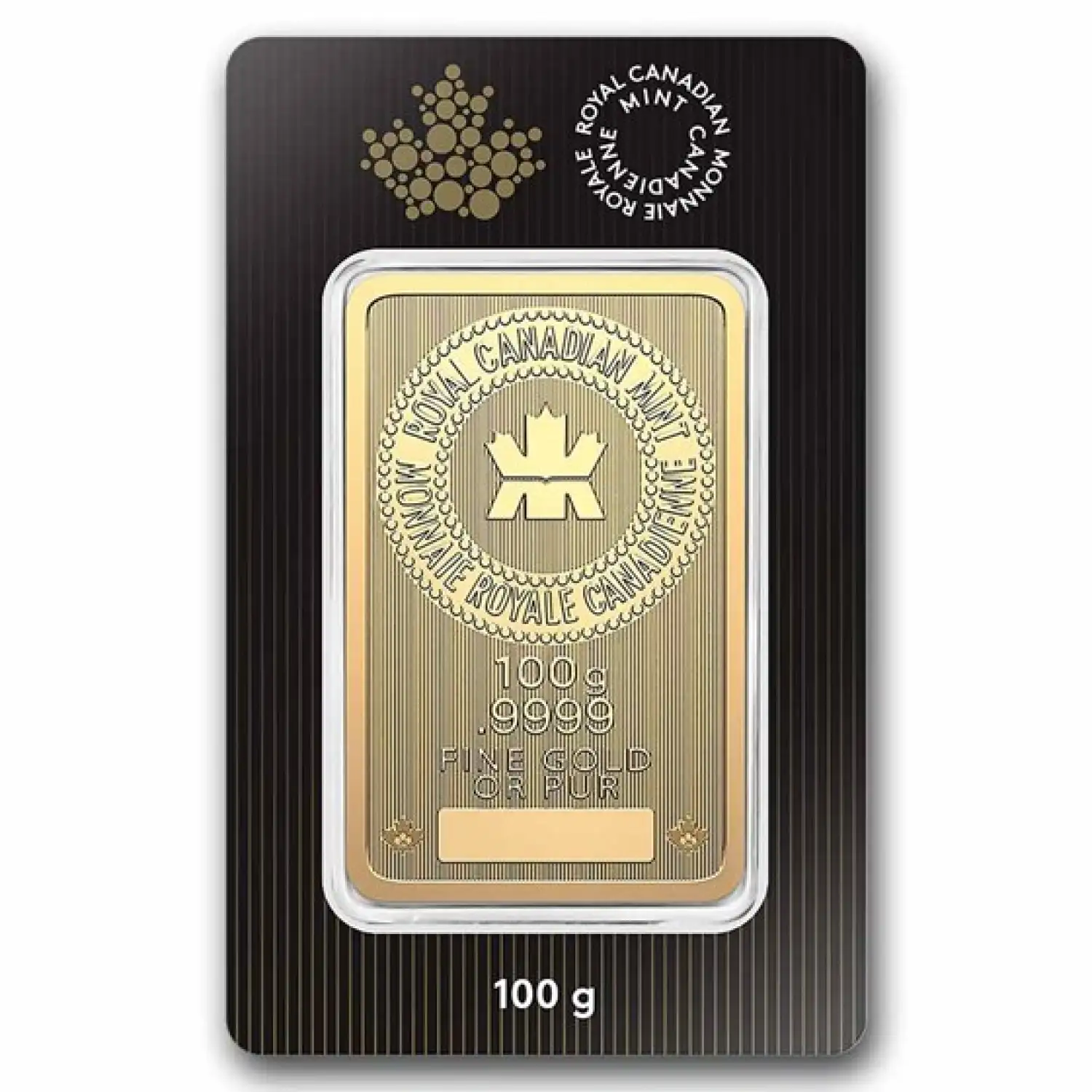 Royal Canadian Mint Gold Bar | 100g Gold Bar - Gulfcoast Coin & Jewelry